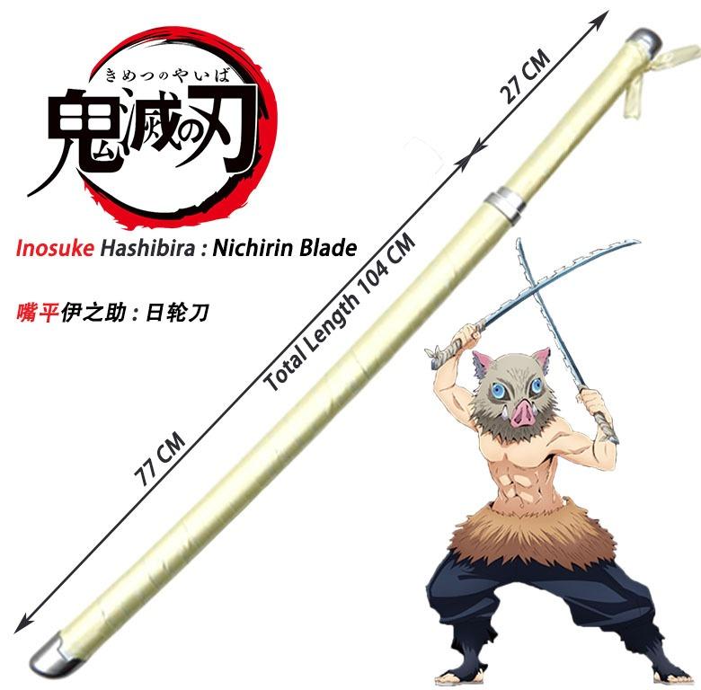 Demon Slayer Inosuke Hashibira Nichirin Blade (Cosplay Wooden Sword ...