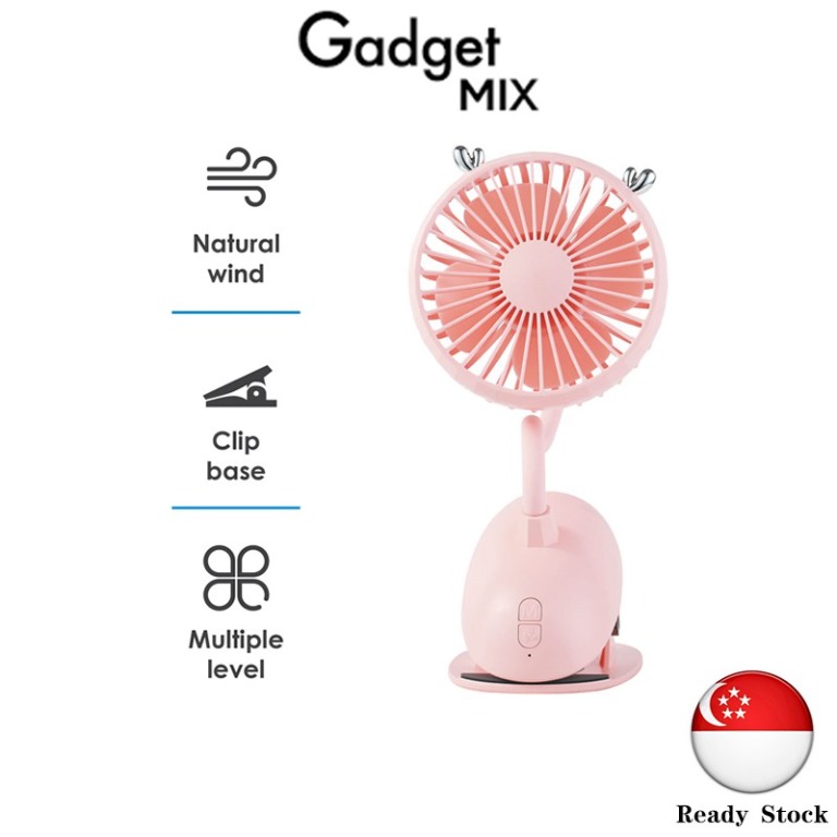 DigiNut Personal Oscillating Electric Fan Flexible Gooseneck Mini USB ...