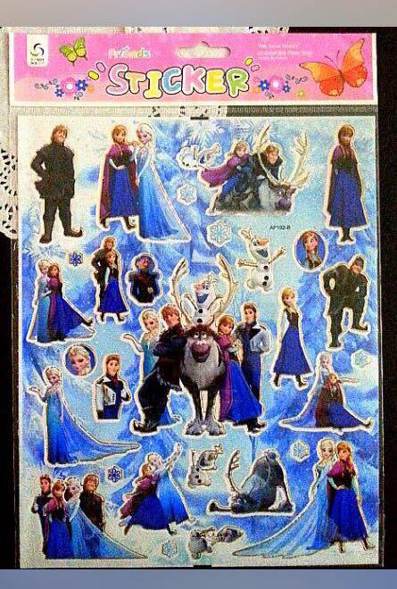 Disney Princess Frozen Elsa and Anna Stickers sheets, Design & Craft ...