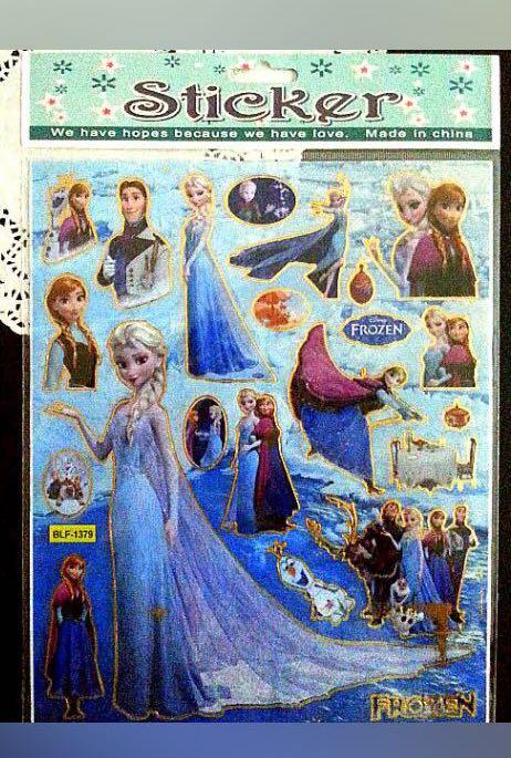 Disney Princess Frozen Elsa and Anna Stickers sheets, Design & Craft ...