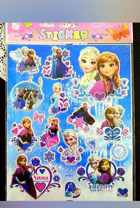 Disney Princess Frozen Elsa and Anna Stickers sheets, Design & Craft ...