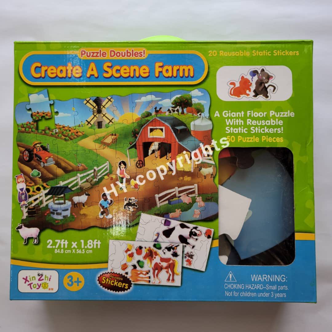 Farm Animal Giant Floor Puzzle, Hobbies & Toys, Toys & Games on Carousell