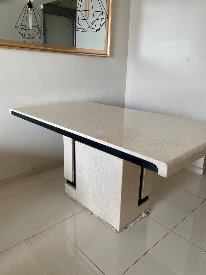 Heavy Marble Dining Table, Furniture & Home Living, Furniture, Tables ...