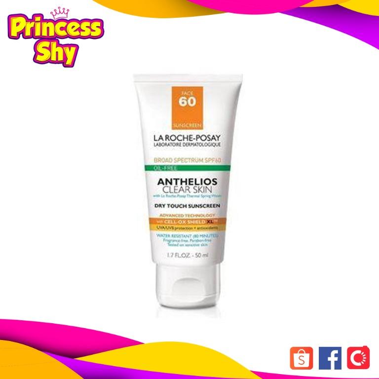 La Roche-Posay Anthelios Clear Skin Dry Touch Face Sunscreen SPF 60 ...