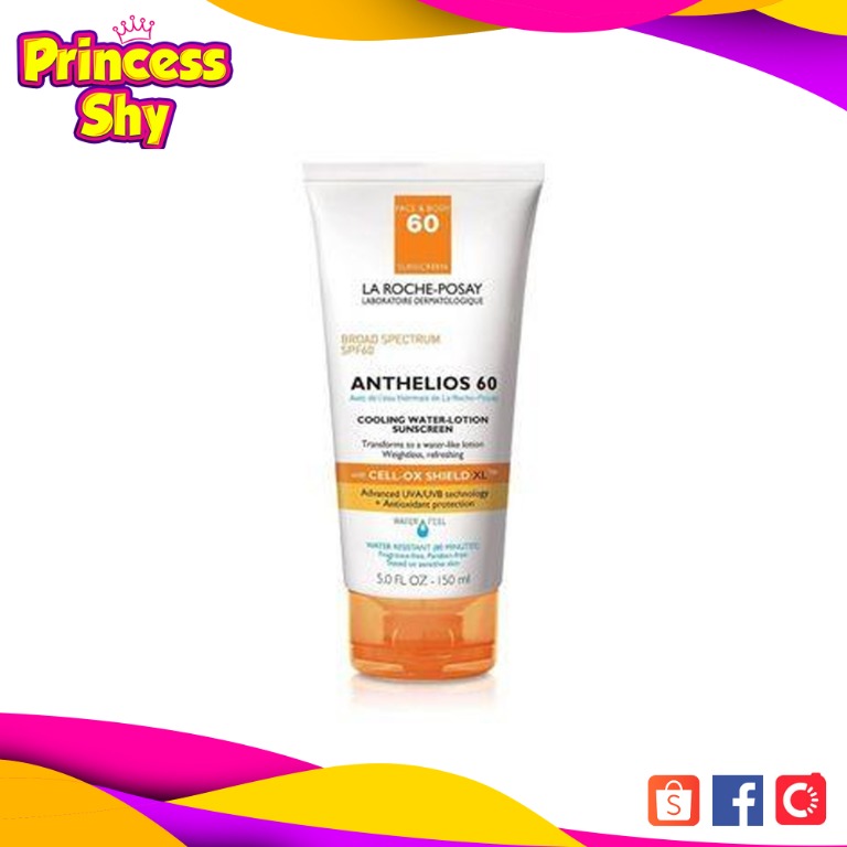 La Roche-Posay Anthelios Cooling Water Lotion Face Sunscreen SPF 60 ...
