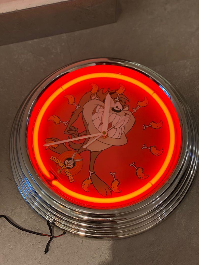 Looney tunes neon clock, Hobbies & Toys, Collectibles & Memorabilia ...