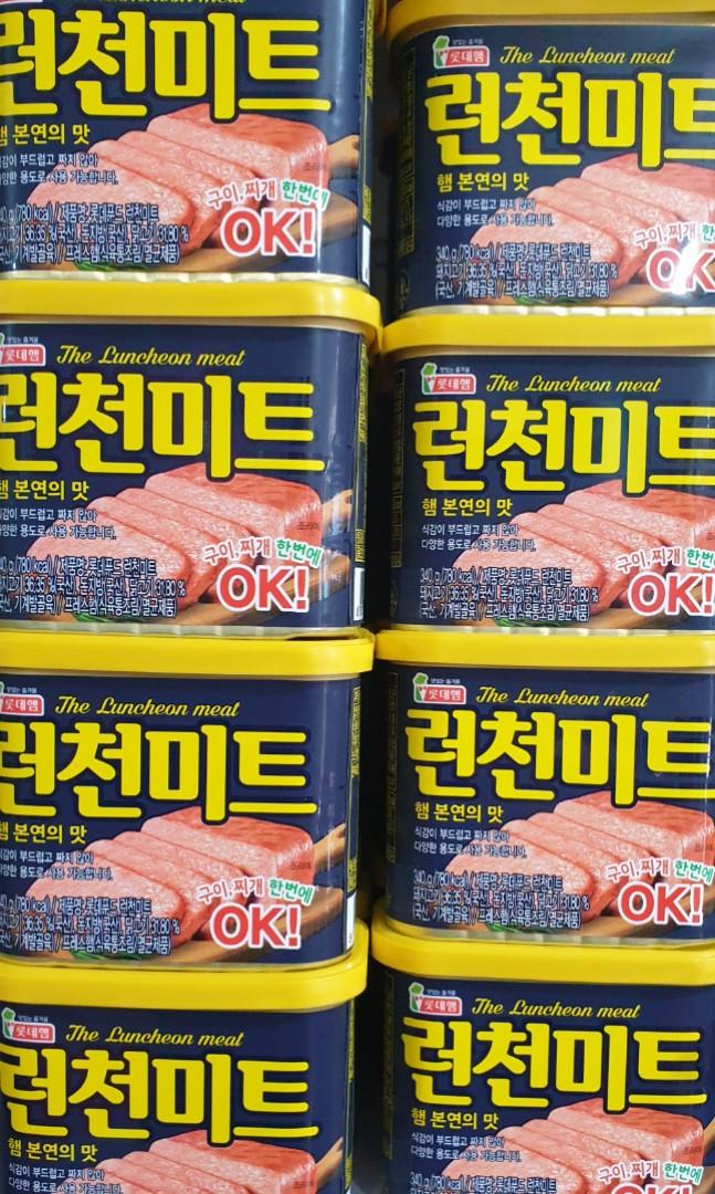 Lotte korean OK! Luncheon Meat 340g, Food & Drinks, Packaged & Instant ...