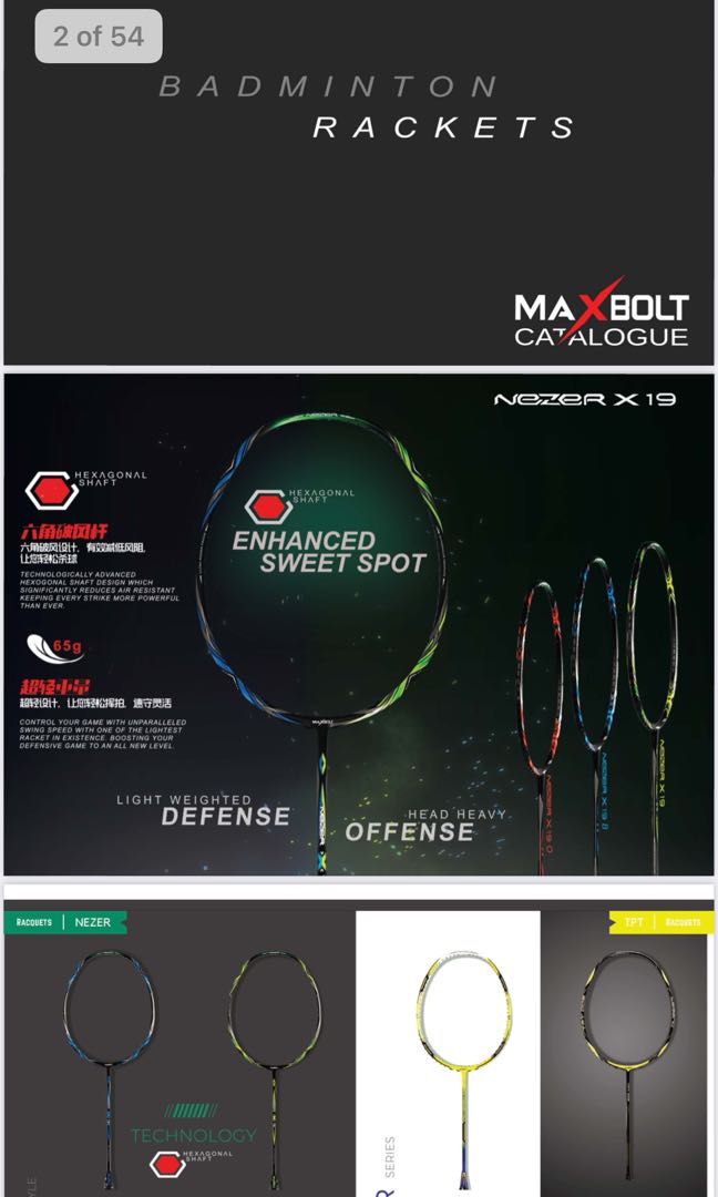 Maxbolt badminton, Sports, Sports & Games Equipment on Carousell
