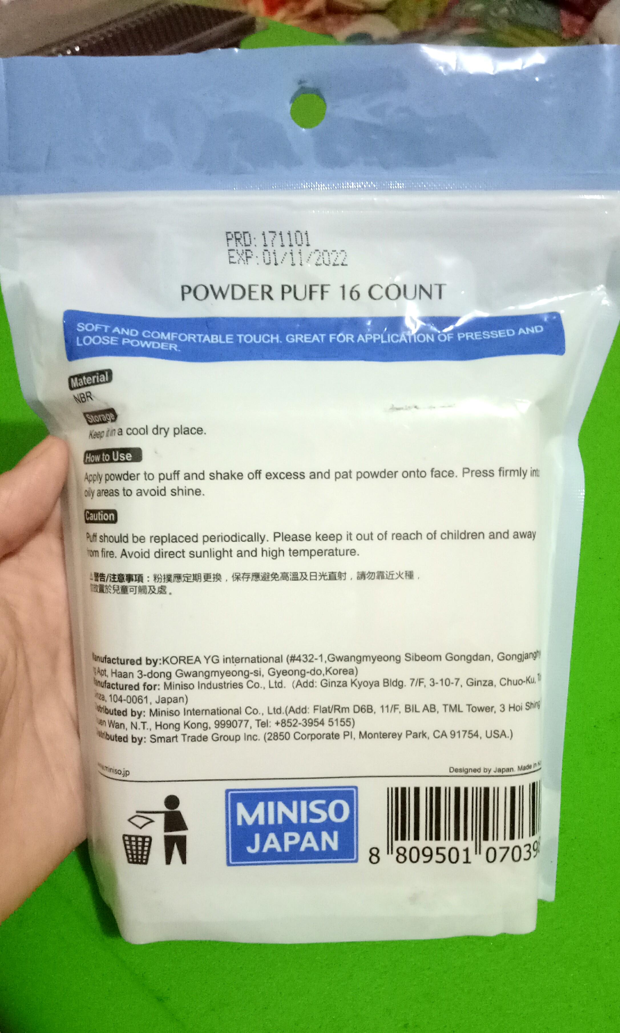 Miniso powder puff 8pcs, Kesehatan & Kecantikan, Rias Wajah di Carousell