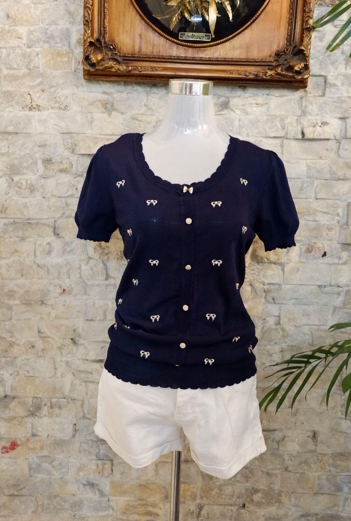 Navy blue cute top, Women's Fashion, Tops, Sleeveless on Carousell