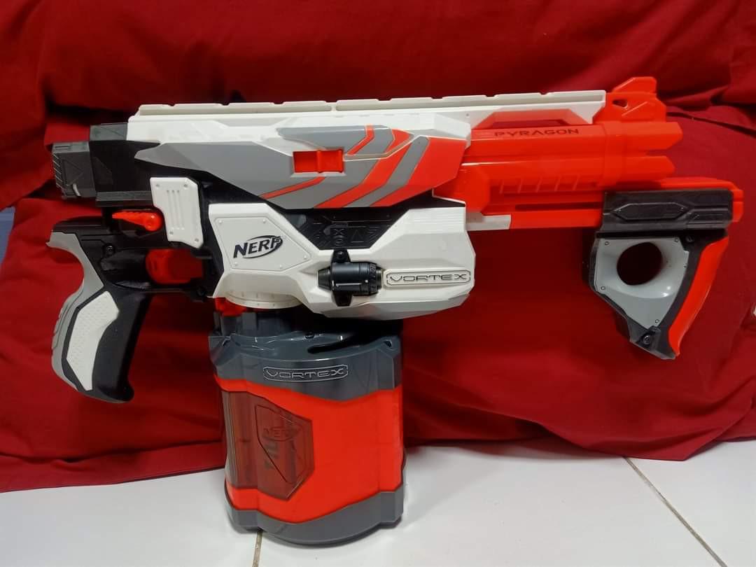 NERF Vortex Pyragon Original Toy gun blaster pewpew discs, Hobbies ...