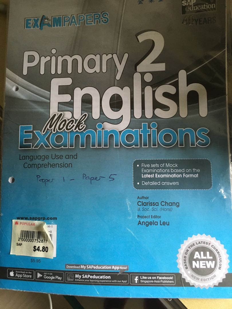 P2 English Mock Examininations, Hobbies & Toys, Books & Magazines ...