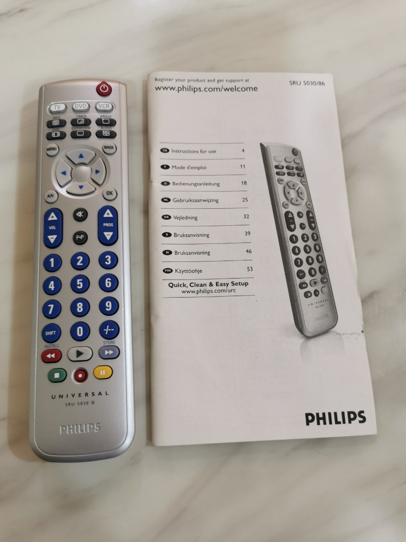 Philips Universal Remote control SRU 5030 II, TV & Home Appliances, TV ...