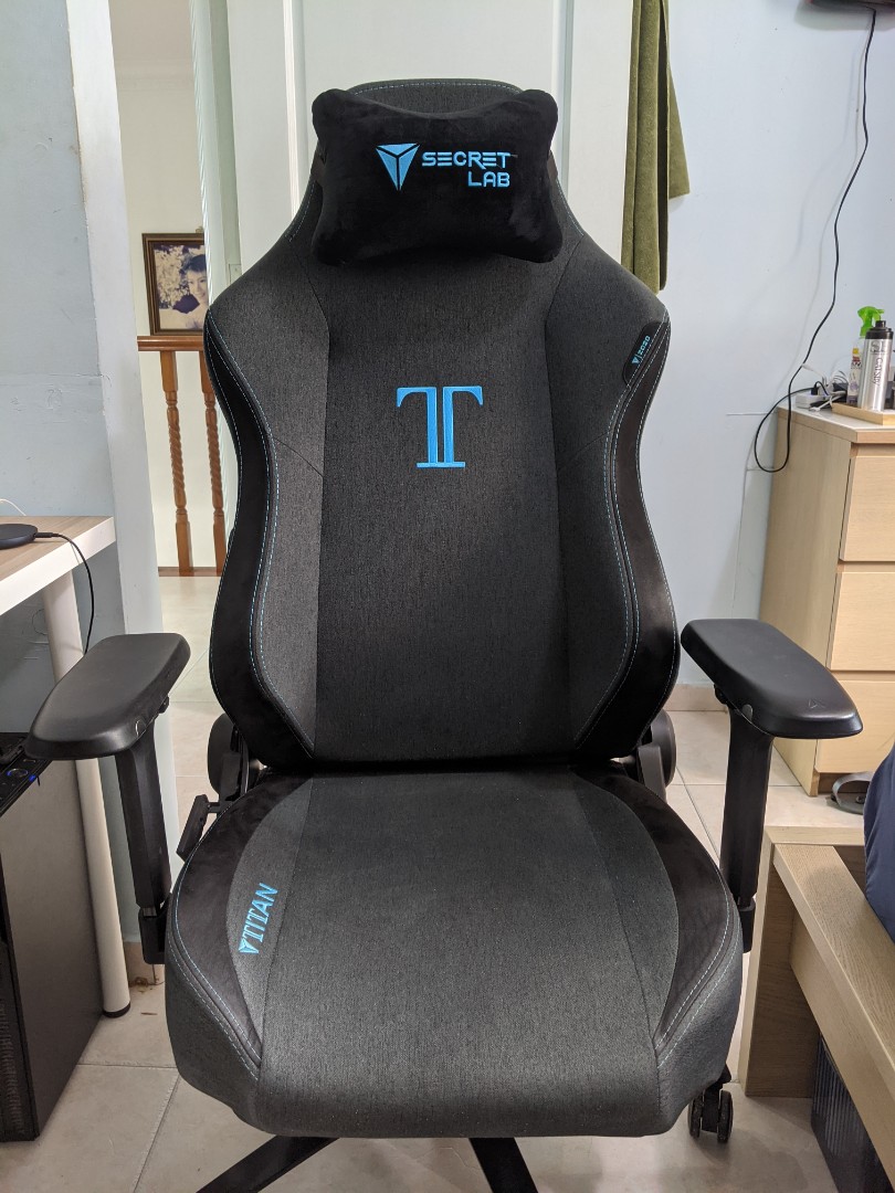 Secretlab Titan Softweave Charcoal Blue, Furniture & Home Living ...