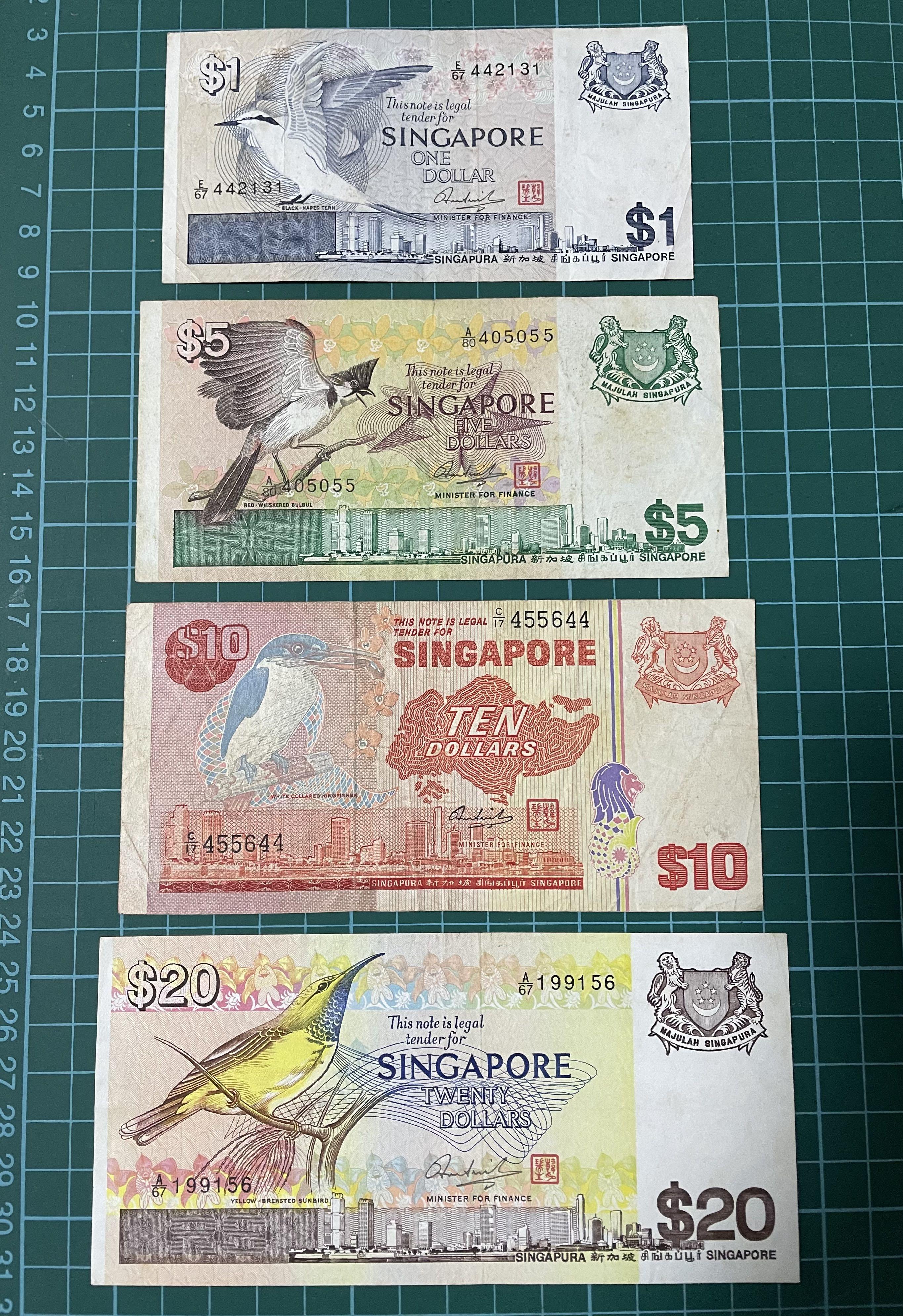 Singapore Bird Series notes -$ 1,$5,$10,$20, Hobbies & Toys ...