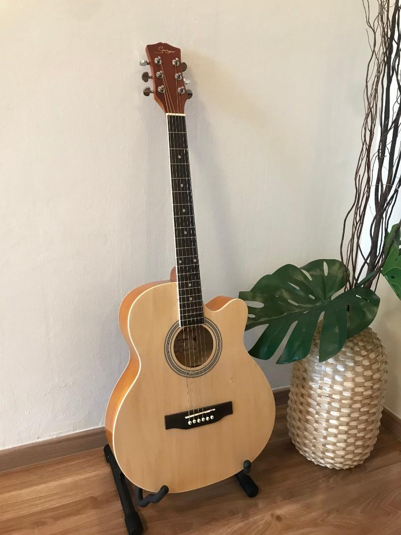 Smiger acoustic guitar, Hobbies & Toys, Music & Media, Musical ...