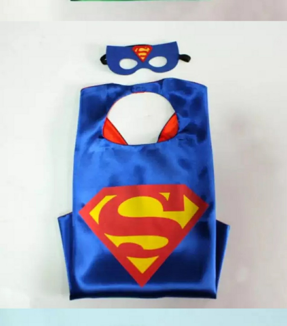 Superman superboy cape + mask (brand new), Health & Nutrition, Face ...