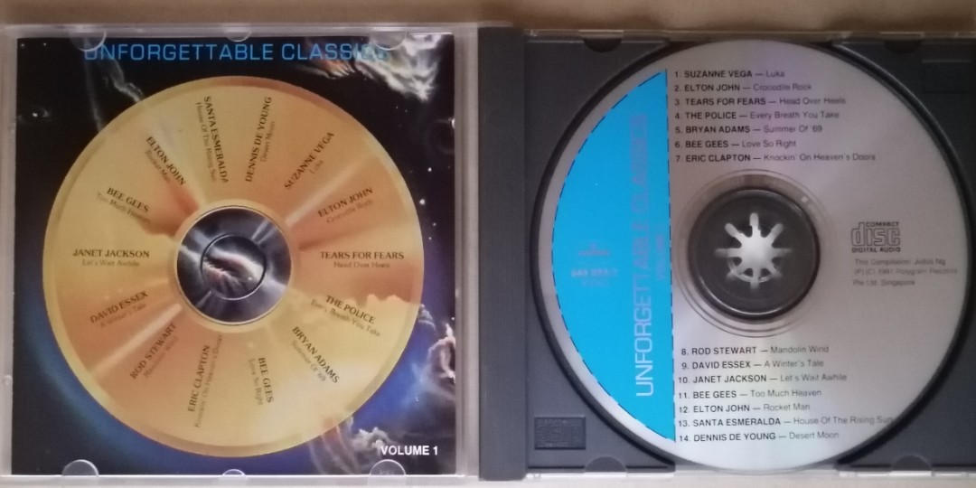 Unforgettable Classic CD Elton John Tears For Fears The Police Bee Gees ...