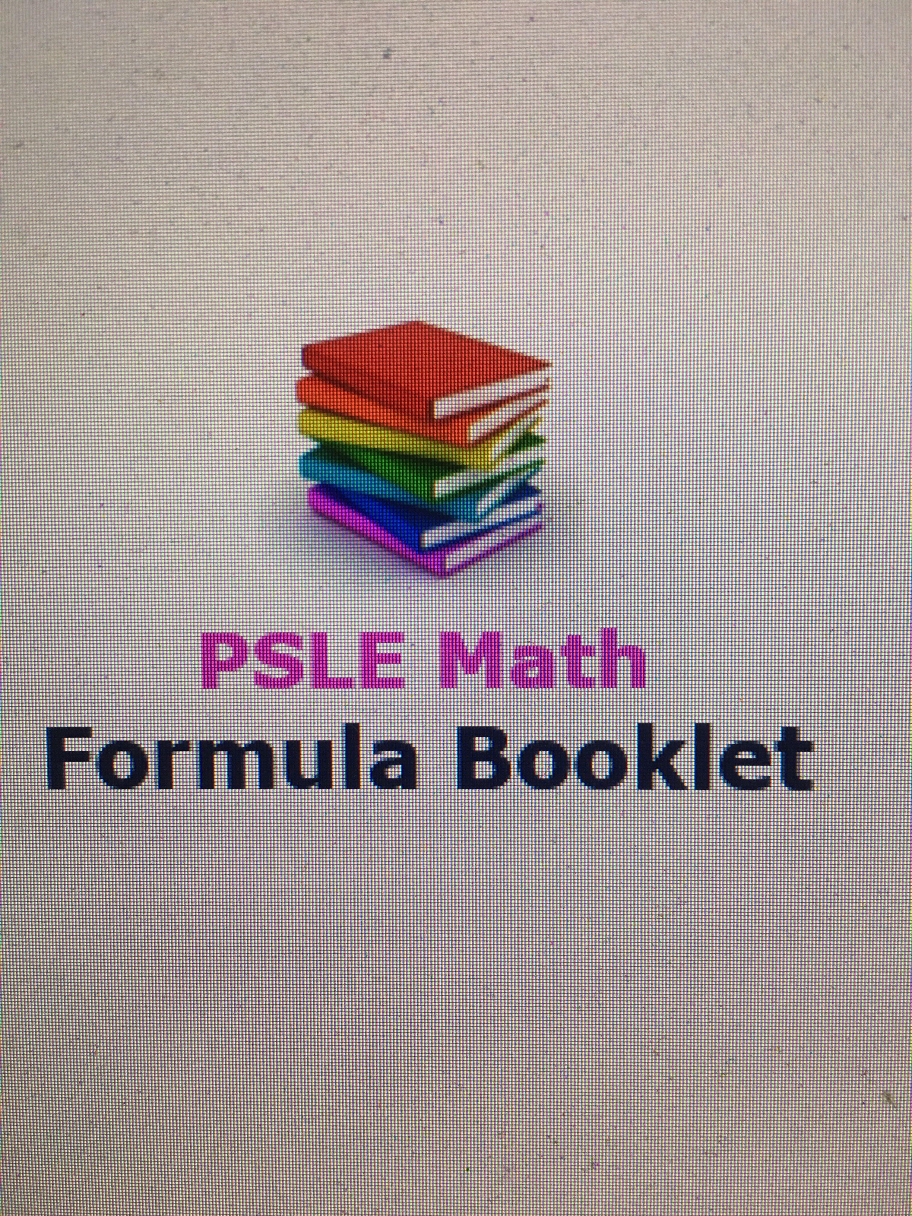 PSLE math / mathematics / formula booklet and must know concept / P3 ...