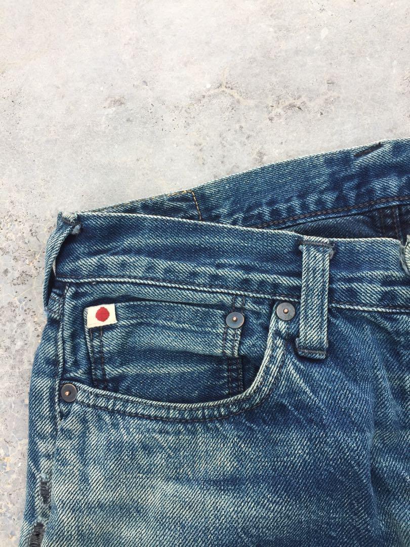 45 Rpm japan logo distressed, Men's Fashion, Bottoms, Jeans on Carousell