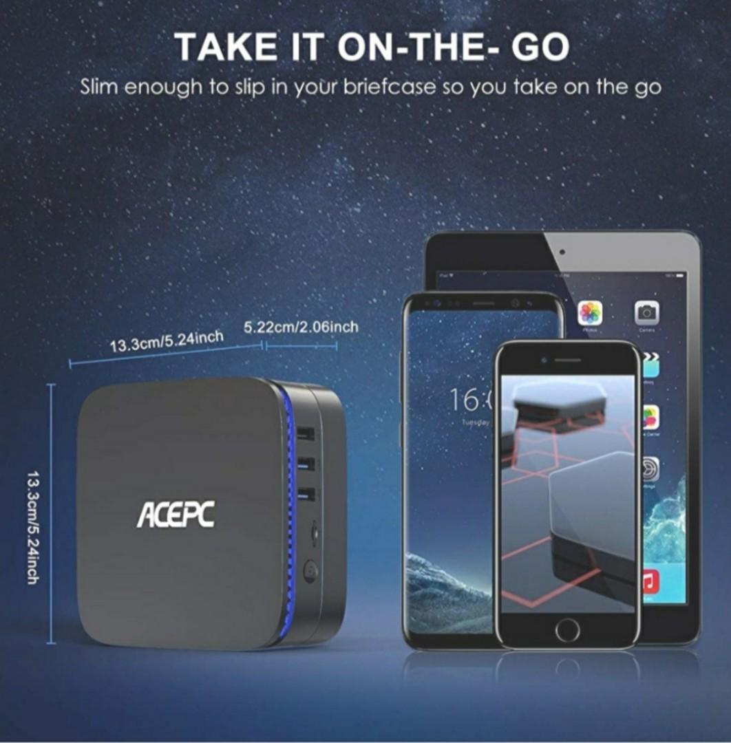 ACEPC AK1 MINI PC 8GB RAM 128GB ROM WINDOWS 10 PRO, Computers & Tech ...