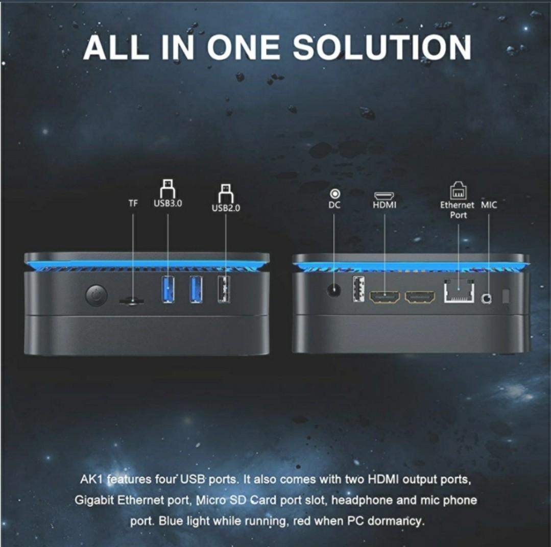 ACEPC AK1 MINI PC 8GB RAM 128GB ROM WINDOWS 10 PRO, Computers & Tech ...