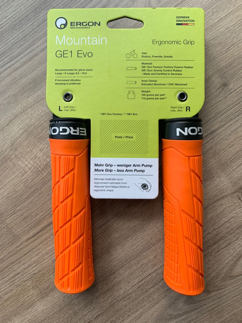 Brand New Orange Ergon GE1 Evo Lock On Handlebar Grips for Brompton ...