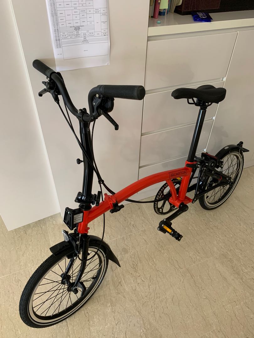 Brompton rocket red M6L BE**NEW**, Sports Equipment, Bicycles & Parts ...