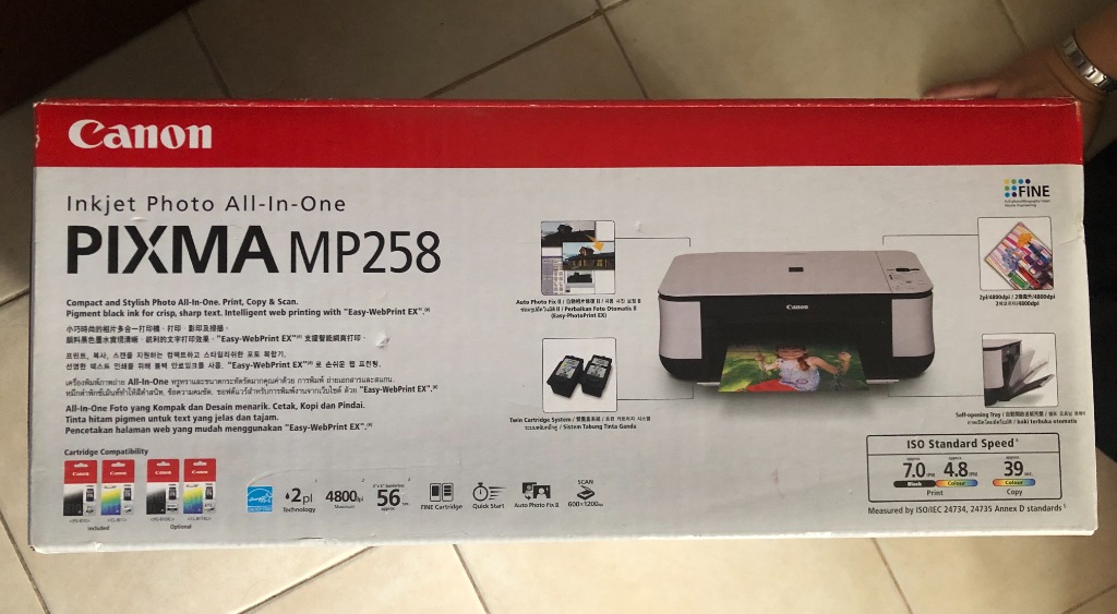 Canon Pixma MP258 Inkjet Photo All-In-One, Computers & Tech, Printers ...
