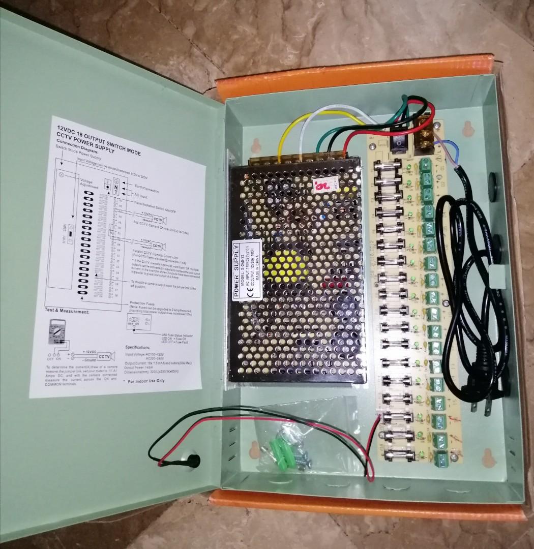 CCTV Centralized Power Supply, Furniture & Home Living, Security ...