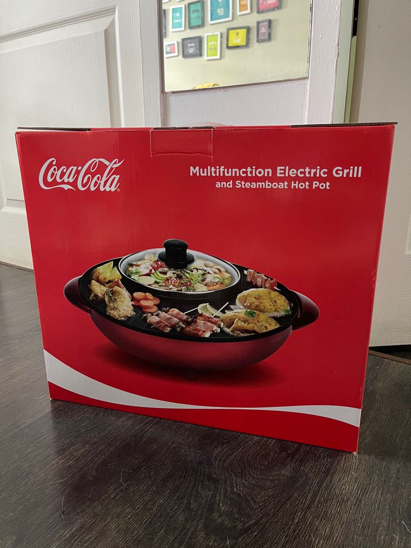 Coca Cola Multifunction BBQ + Steamboat Pot, TV & Home Appliances ...