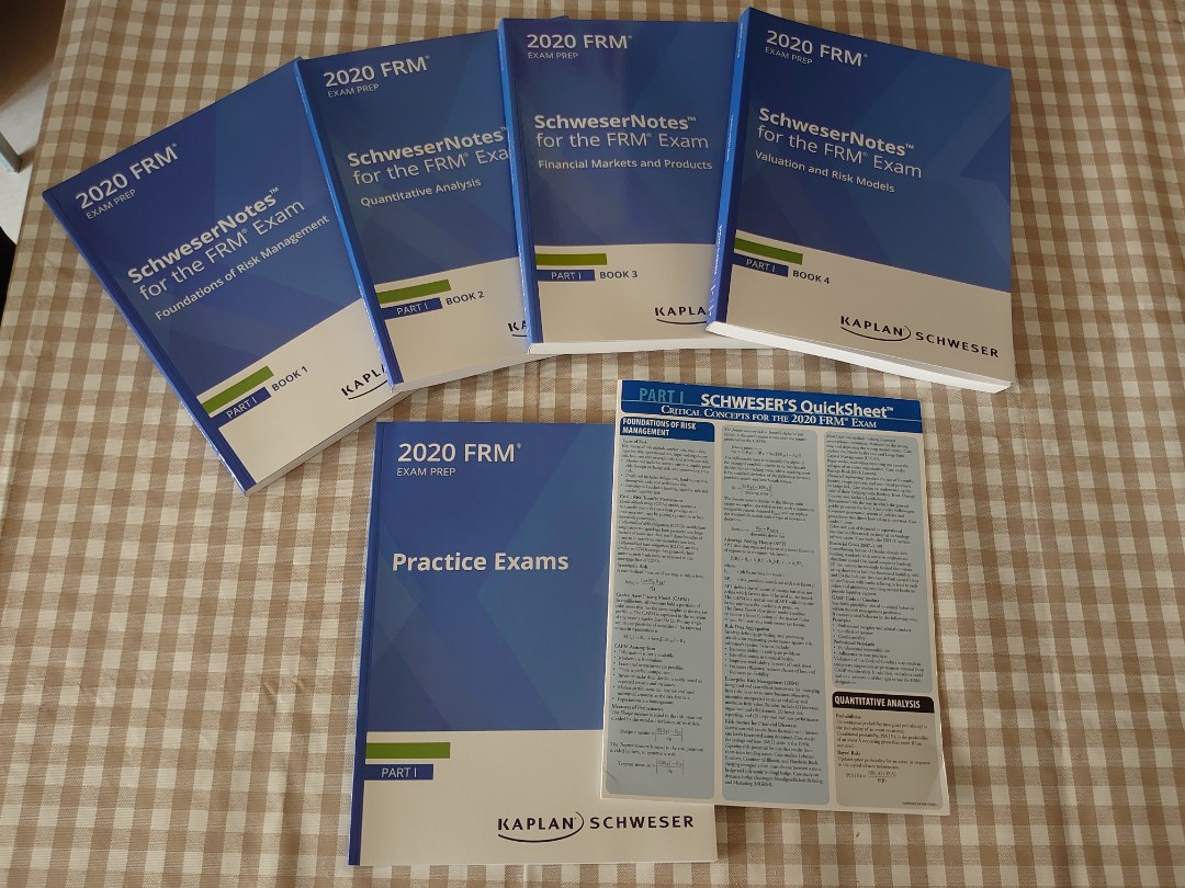 FRM Level 1 SchweserNotes (full set) with Practice Exam & Quicksheet ...