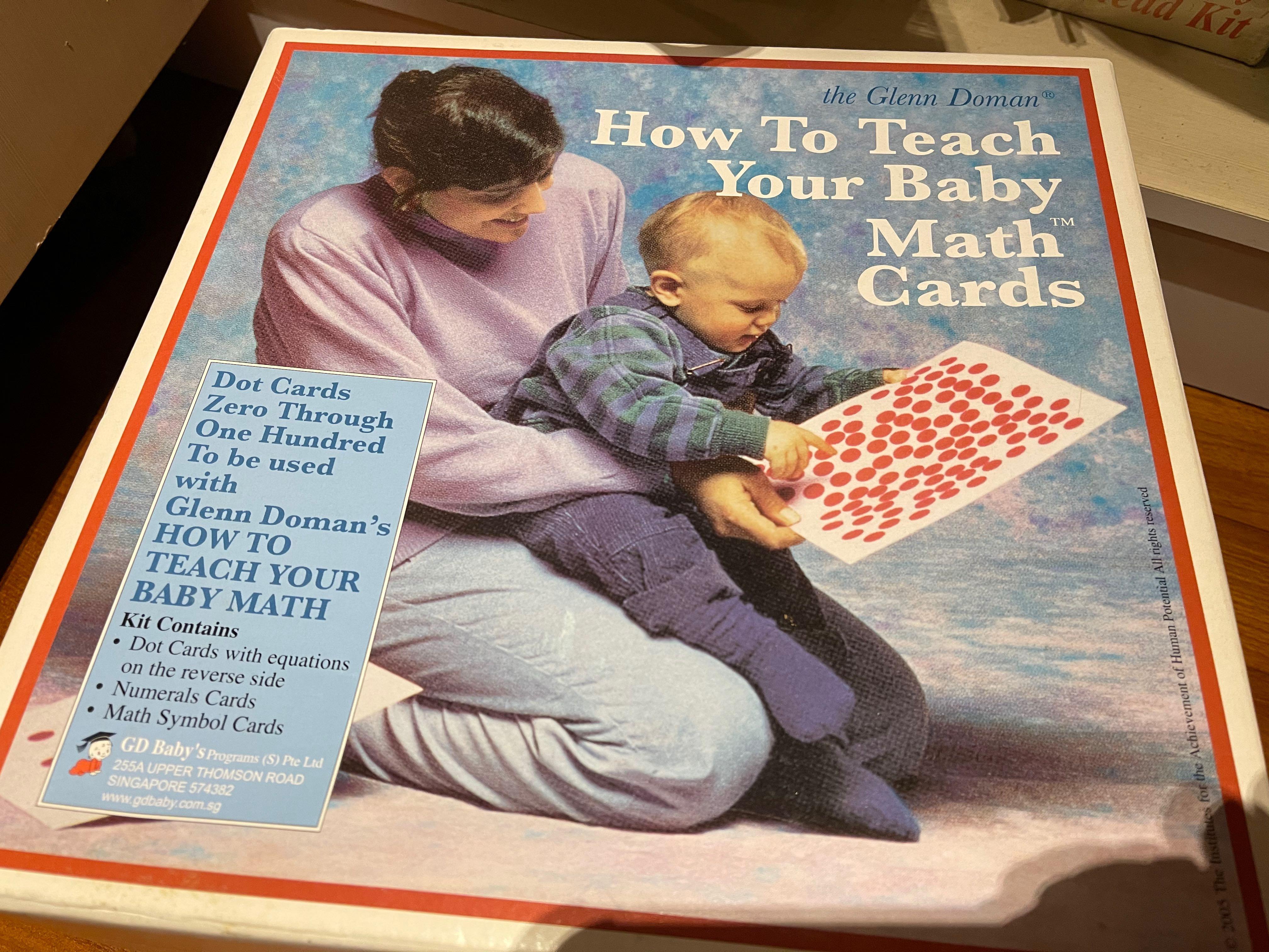 Glenn Doman How to teach your baby Math Flash cards, Hobbies & Toys ...