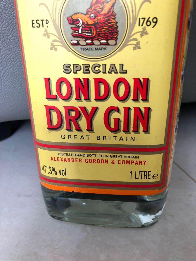 Gordon’s London Dry Gin, Food & Drinks, Alcoholic Beverages on Carousell