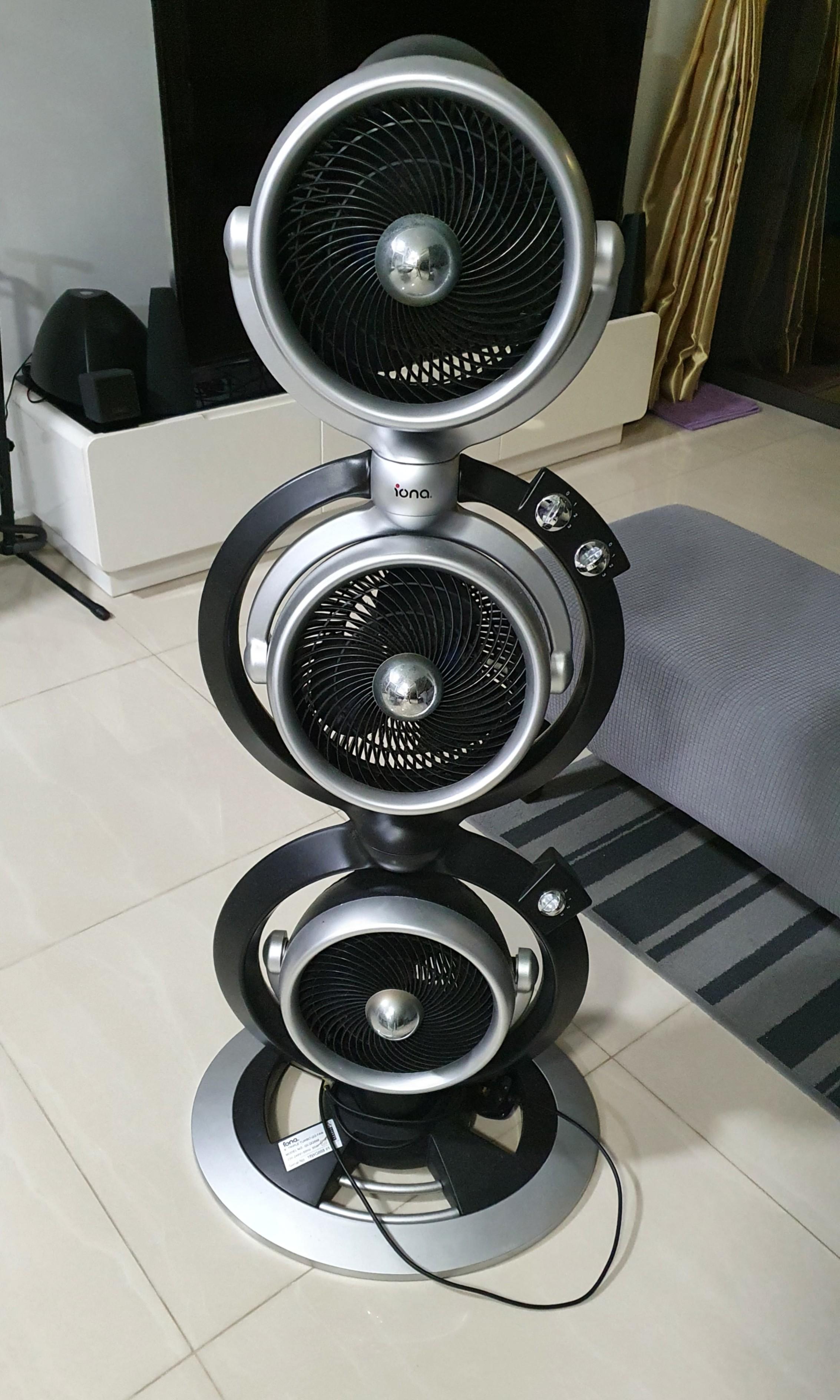 Iona triple tubro fan, Furniture & Home Living, Lighting & Fans, Fans ...