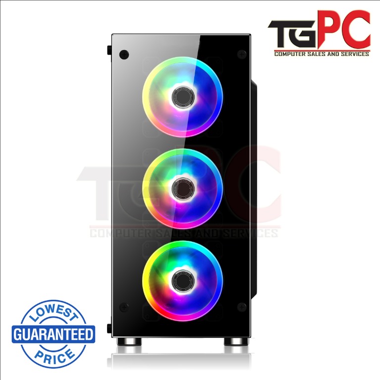 Keytech T850 High Quality Mid Tower ATX Gaming PC Computer Case with ...
