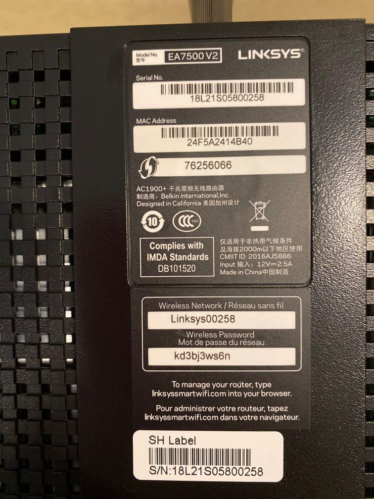 Linksys ea7500 v2, Computers & Tech, Parts & Accessories, Networking on ...
