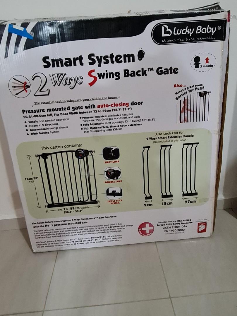 Lucky Baby 2 Way Gate, Babies & Kids, Infant Playtime on Carousell