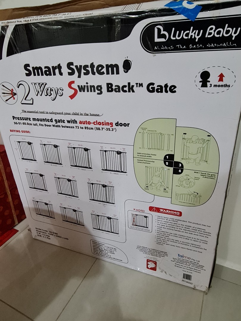 Lucky Baby 2 Way Gate, Babies & Kids, Infant Playtime on Carousell