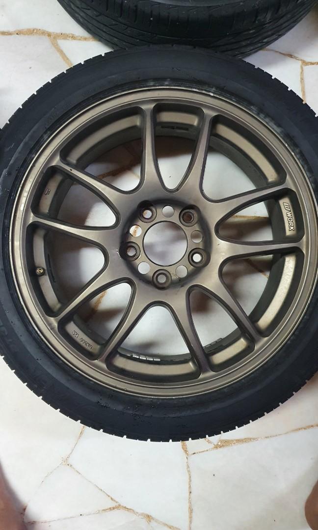 Make in Japan //work emotion rim and tyre 40-50% 114.3 (17" 7jj ET40 ...