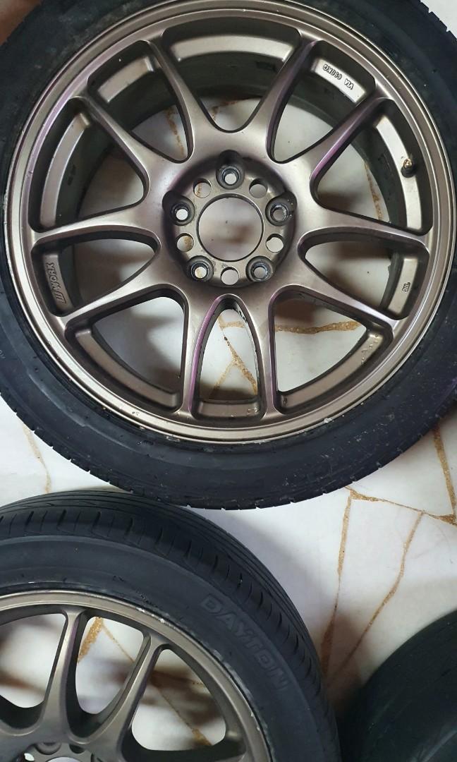 Make in Japan //work emotion rim and tyre 40-50% 114.3 (17" 7jj ET40 ...