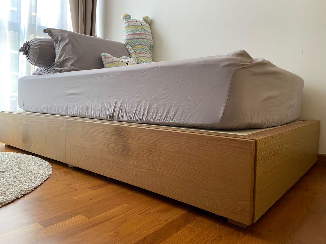 Muji platform bed frame, Furniture & Home Living, Furniture, Bed Frames ...