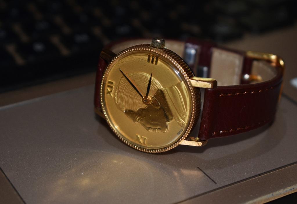 rare vintage authentic ferdinand marcos gold coin watch, Women's ...
