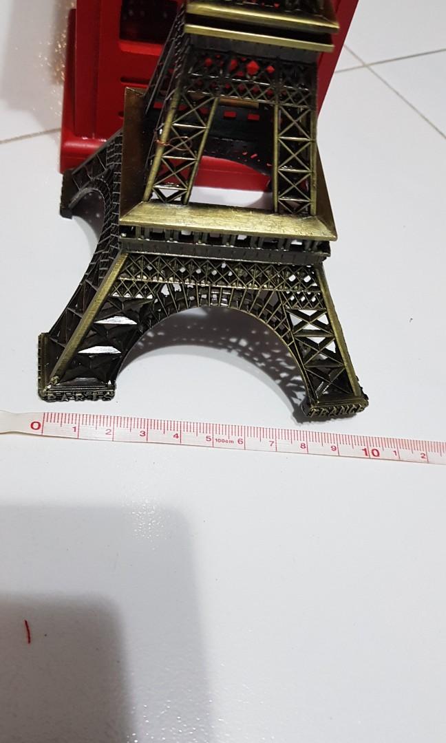 Red London phone booth and Paris Tower, Furniture & Home Living, Home ...