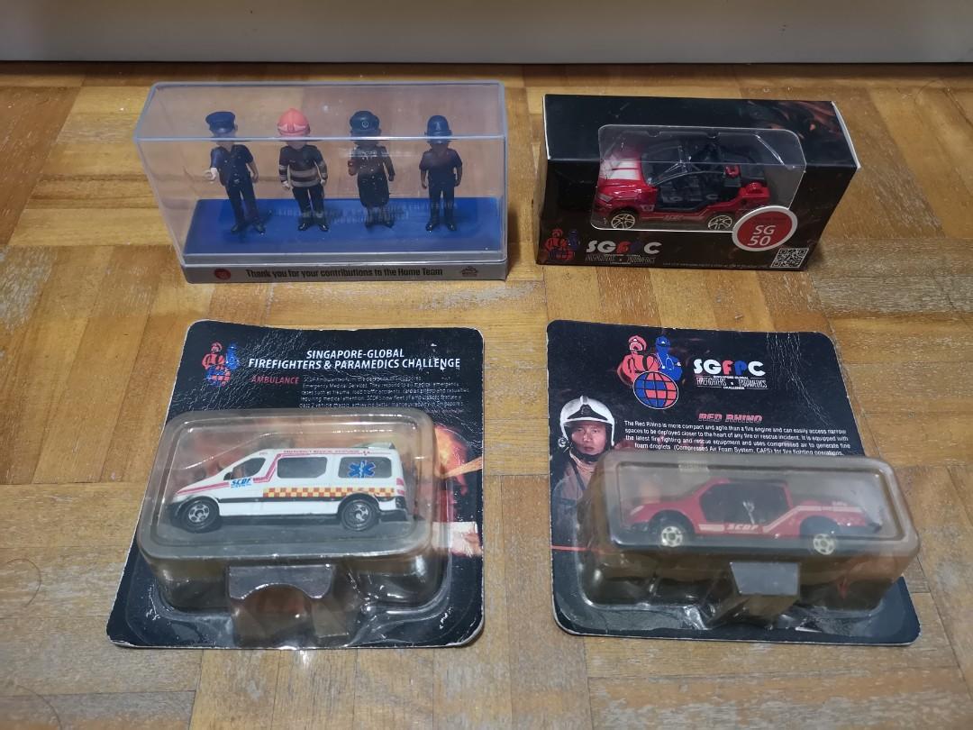 Scdf sgfpc collectibles red rhino lfav ambulance figures, Hobbies ...