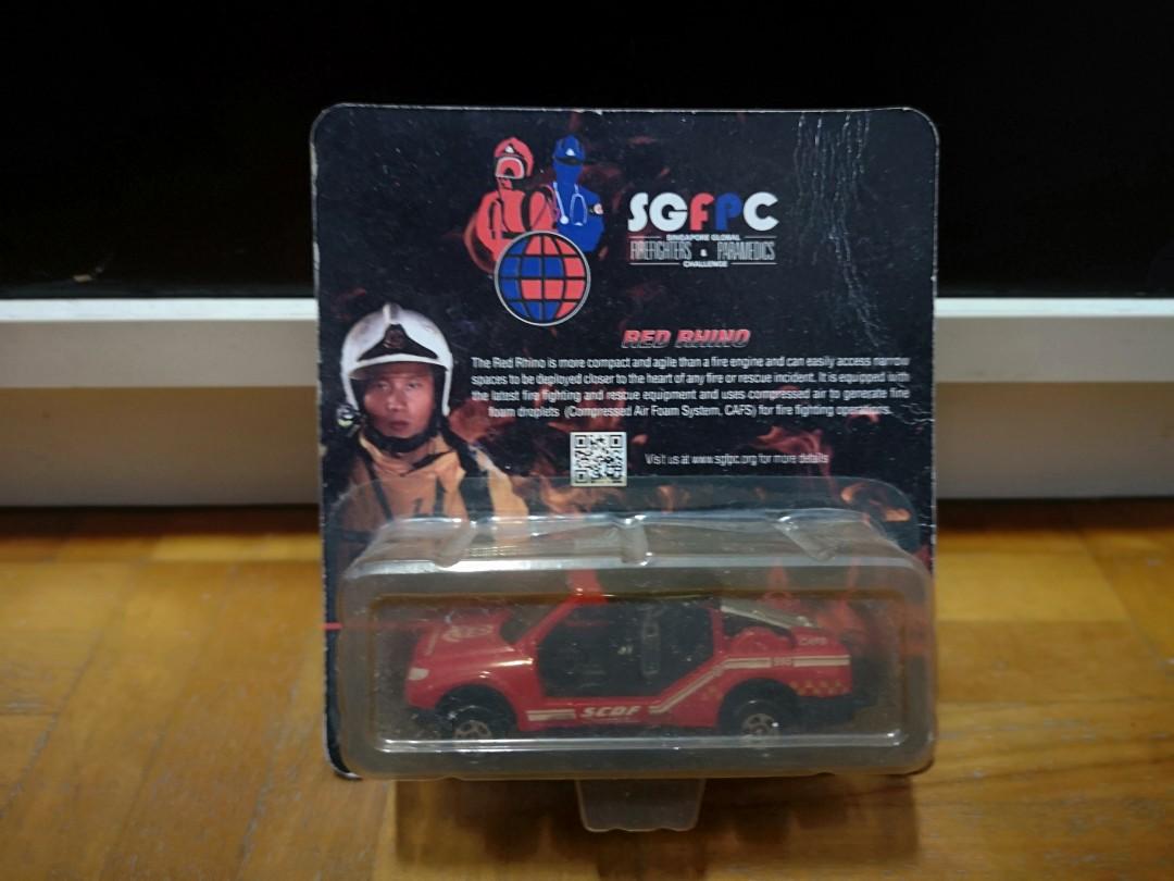 Scdf sgfpc collectibles red rhino lfav ambulance figures, Hobbies ...