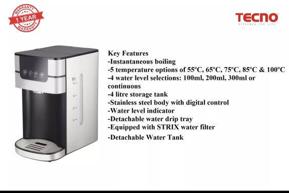 Tecno water dispenser, Home Appliances, Kitchenware on Carousell