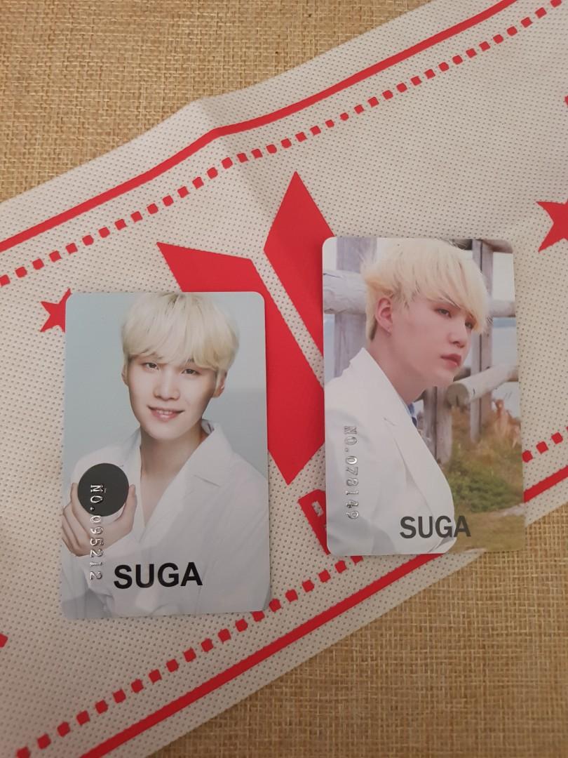 Unofficial BTS Suga cards with hand banner, Hobbies & Toys ...