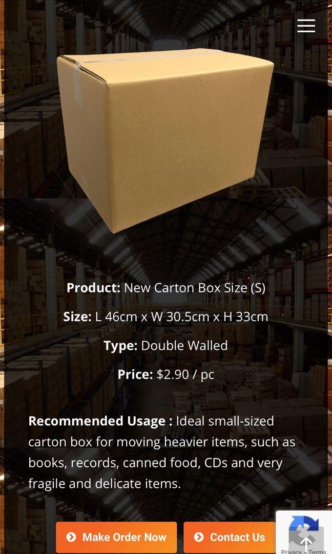 Used once corrugated carton boxes, Furniture & Home Living, Home ...