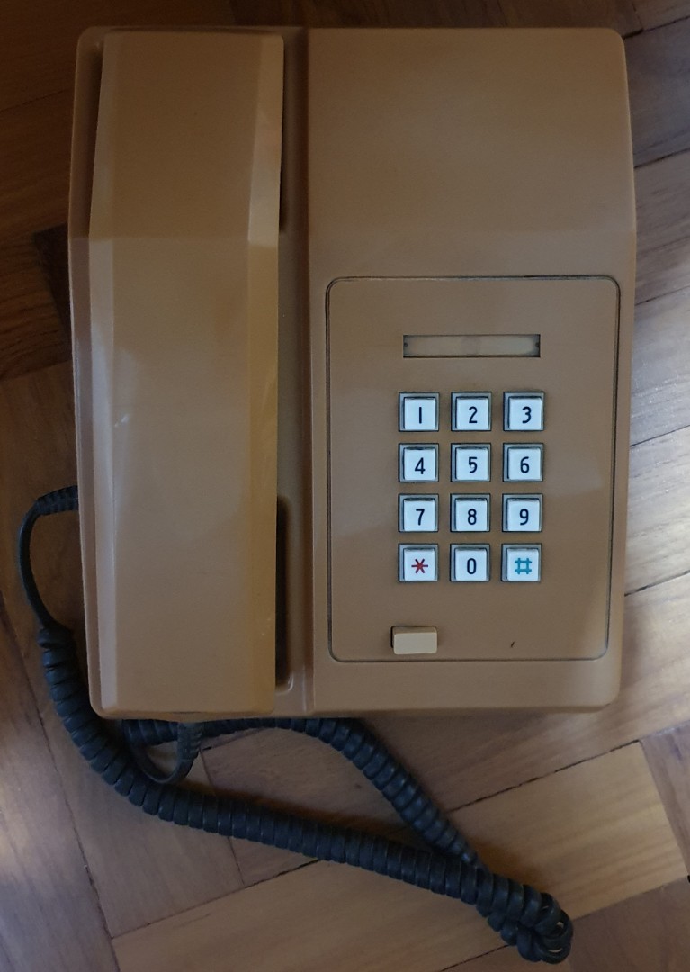 Vintage retro Singapore Telecoms landline home telephone from 80s in ...